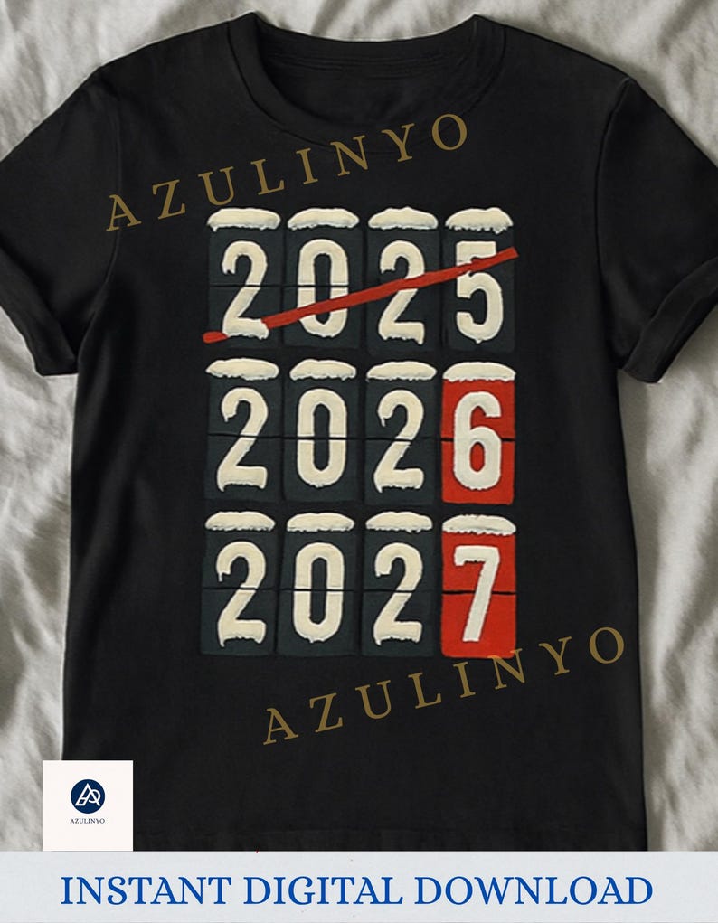 Goodbye 2025 Hello 2026 2027 PNG: Lustiger Neujahr Countdown-Kalender ...