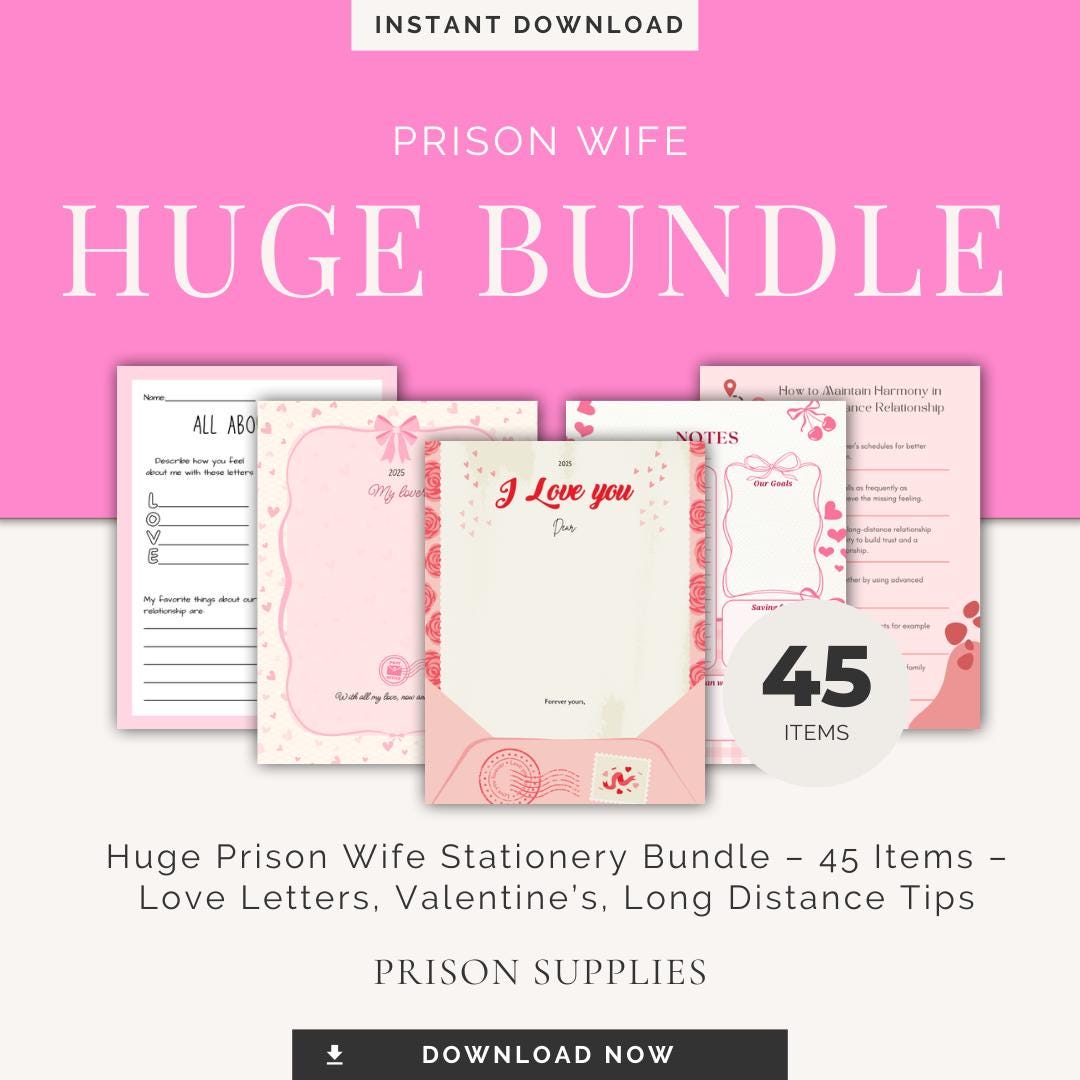 HUGE Valentines Prison Wife Bundle - 45 Items - Long Distance ...