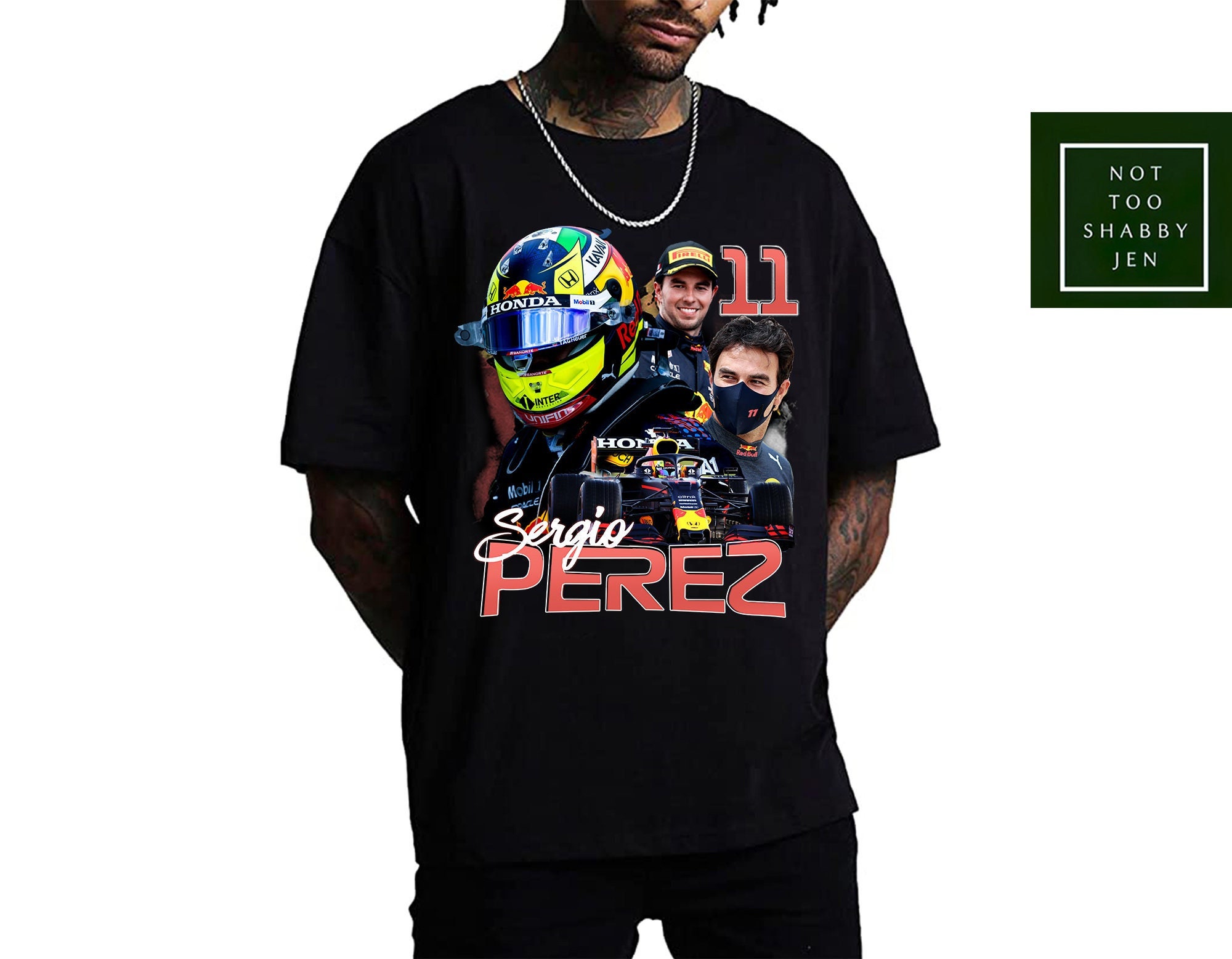 Sergio Prez Checo Red Bull Racing 90s Vintage Graphic Unisex Rap T ...