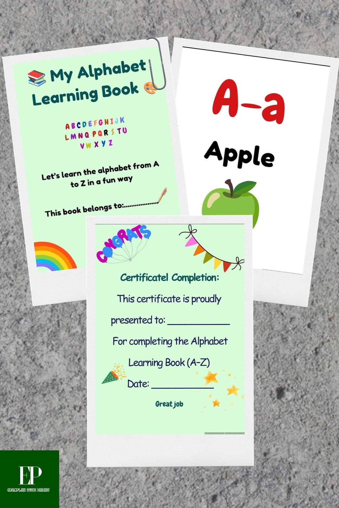 Alphabet Learning Book With Pictures to Color | A–Z Words + Coloring ...
