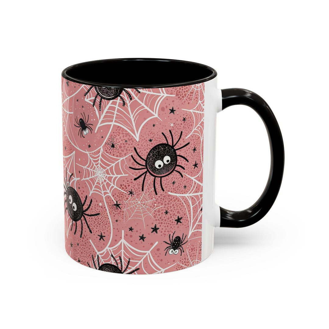Colorful Halloween Mug, Cute Spider Design Coffee Cup, Perfect for Fall ...