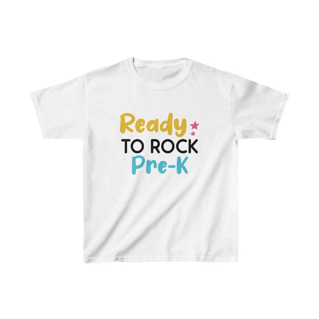 Ready to Rock Pre-k Back to School Kids Heavy Cotton Tee Shirt - Etsy