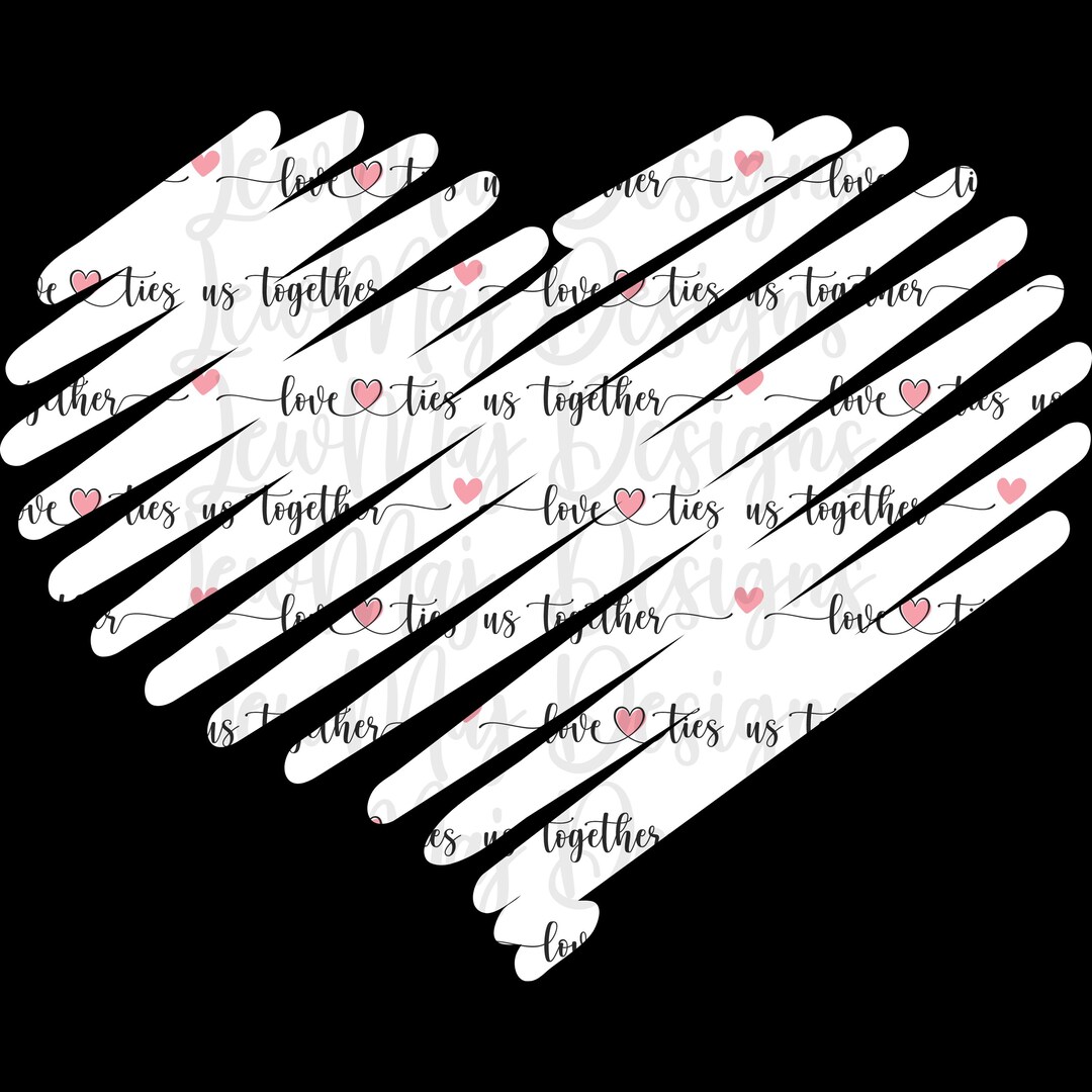 Digital Scribble Heart Design, 8.5x11, Valentines Day, Love Ties Us Together - Etsy