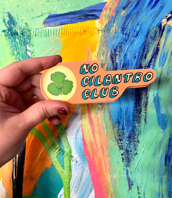 No Cilantro Club Waterproof and Fade Proof Vinyl Sticker | Etsy