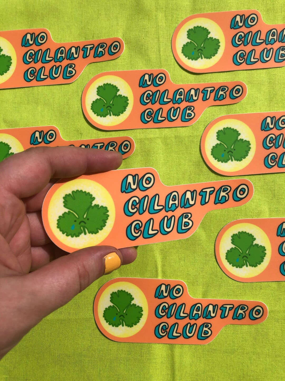 No Cilantro Club ~ Waterproof and Fade Proof Vinyl Sticker - Etsy