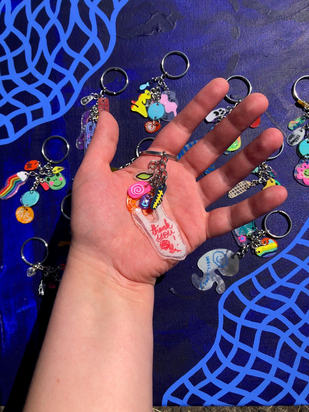 Charm Type Keychains ~ Handmade Upcycled Key Rings - Etsy
