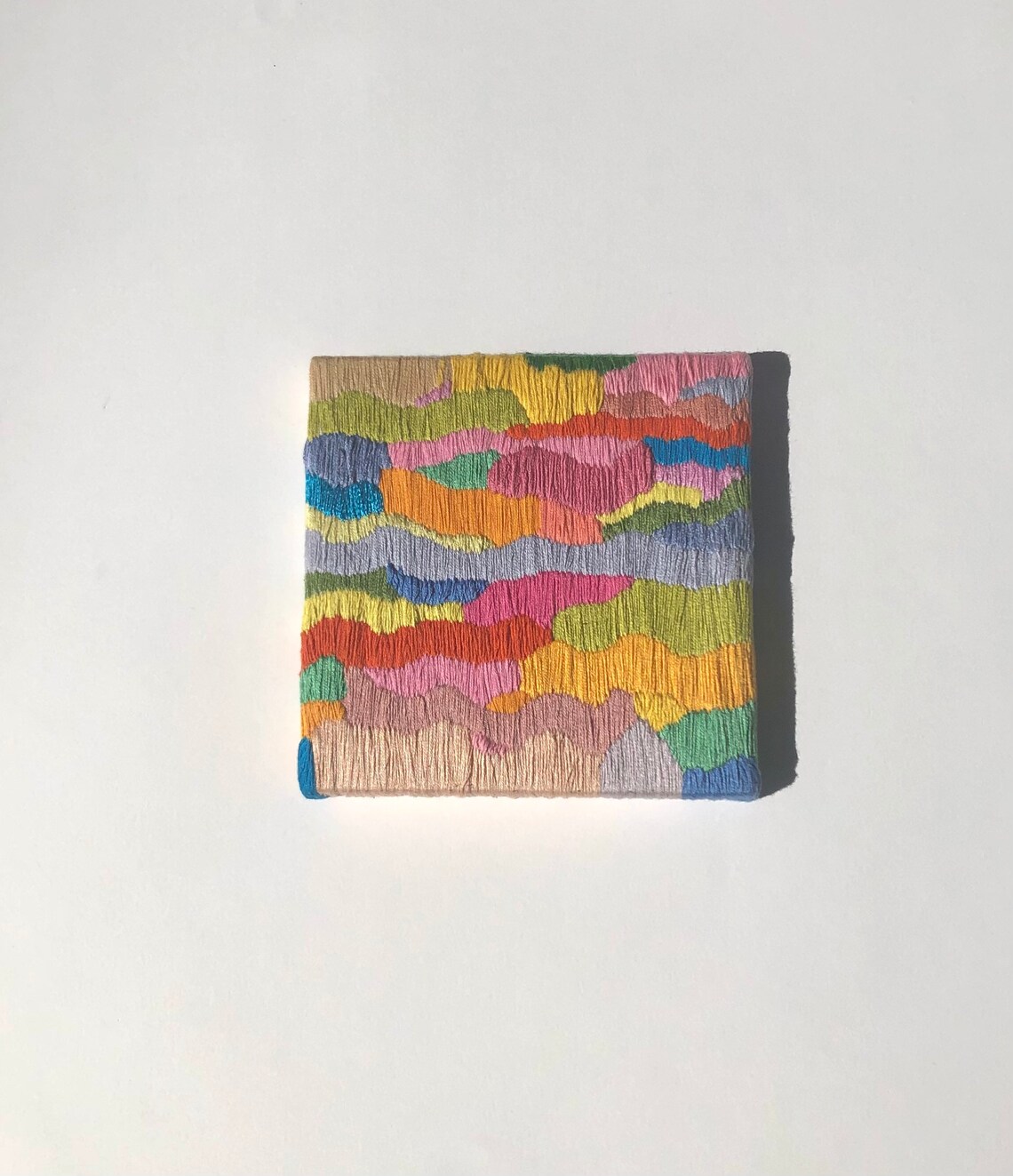 Squiggle ~ Hand Embroidered 6" by 6" Canvas by Sam Pletcher - Etsy