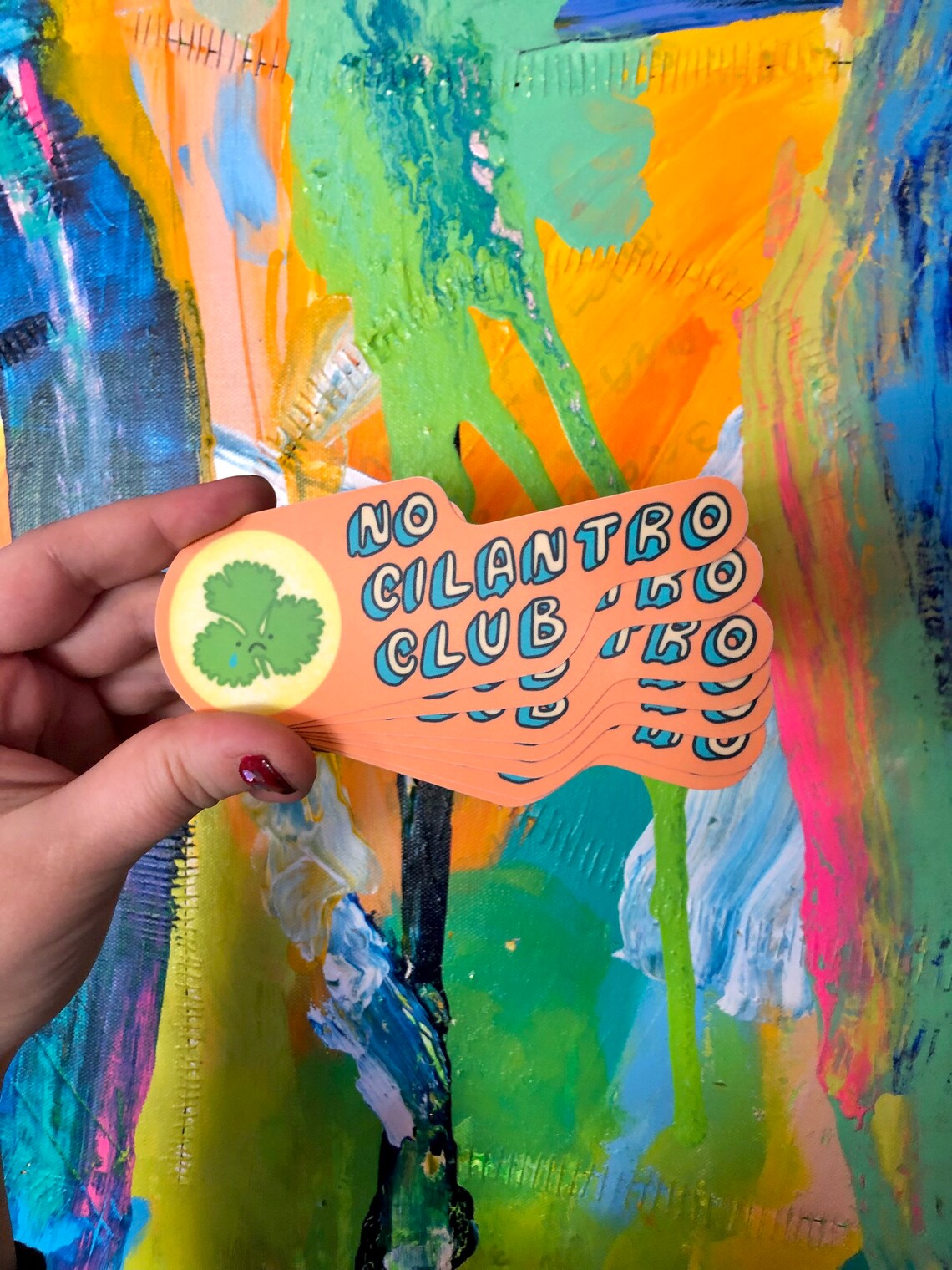 No Cilantro Club Waterproof and Fade Proof Vinyl Sticker | Etsy