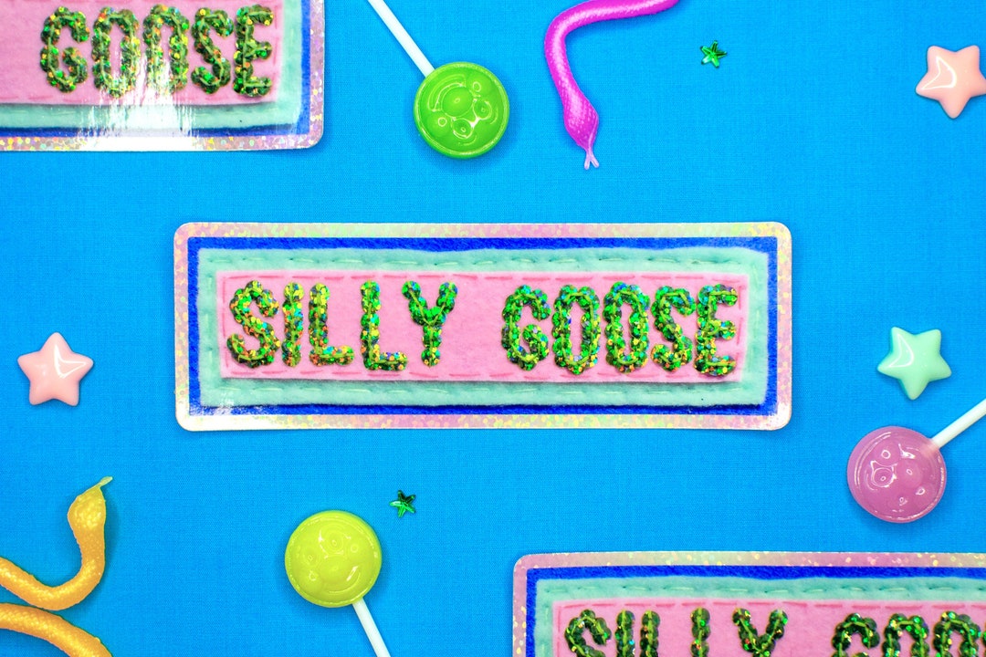 Silly Goose ~ Holographic Glitter Vinyl Sticker ~ Waterproof and UV ...