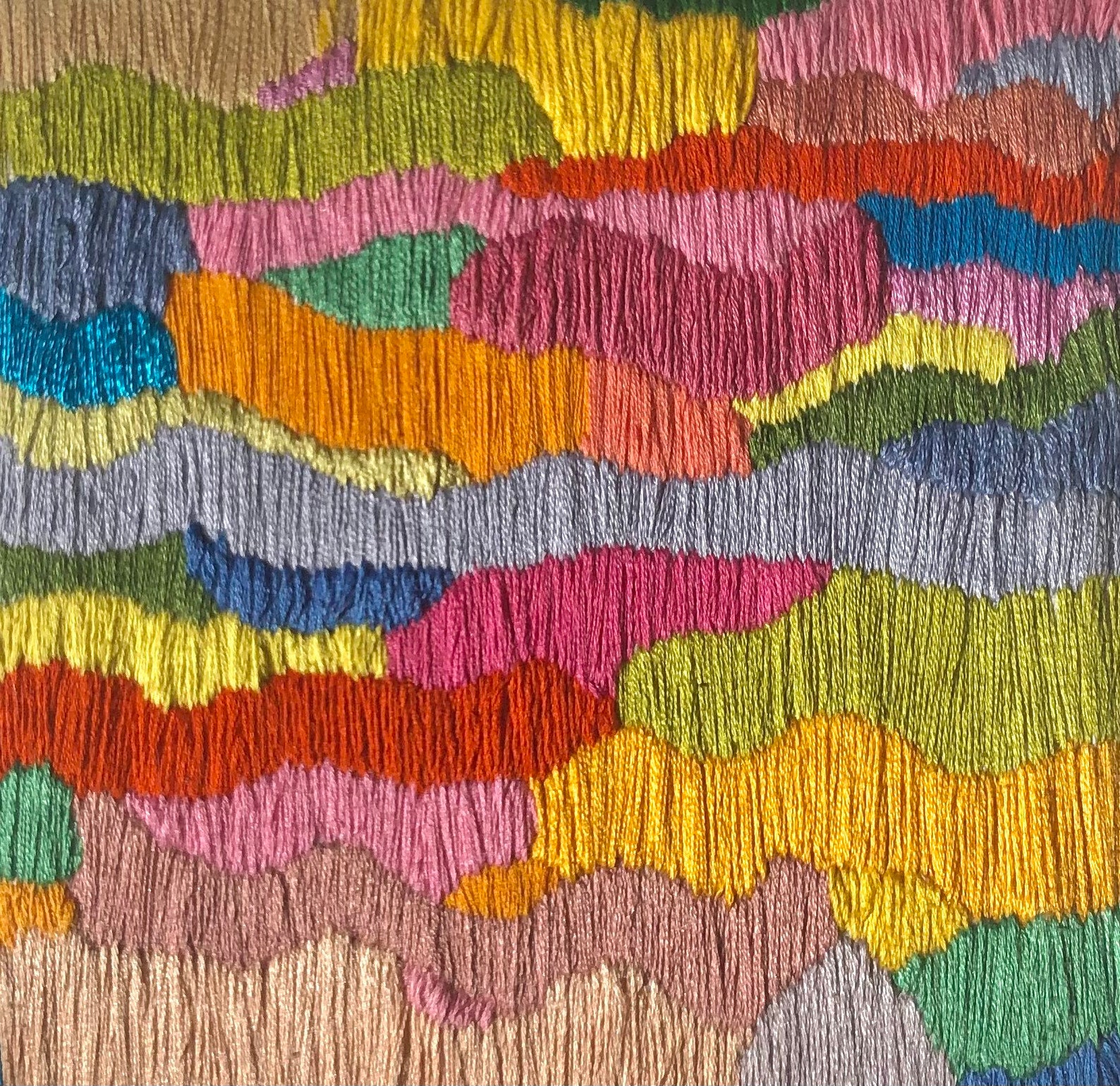 Squiggle ~ Hand Embroidered 6" by 6" Canvas by Sam Pletcher - Etsy