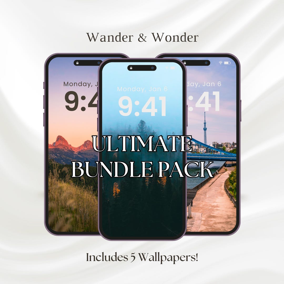 Wander & Wonder Wallpaper Pack | Nature Backgrounds | Aesthetic Phone ...
