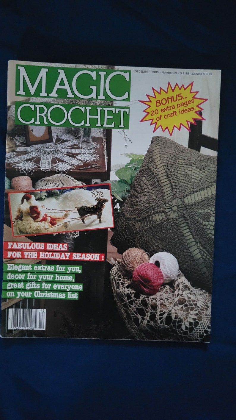 Magic Crochet Magazine December 1985 Number 39 - Etsy