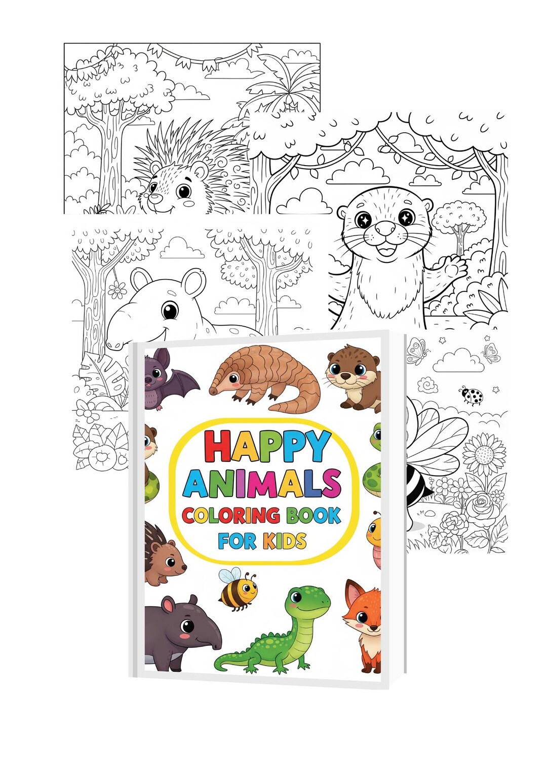 Happy Animals Coloring Book for Kids – Rare Borneo Wildlife – Printable ...