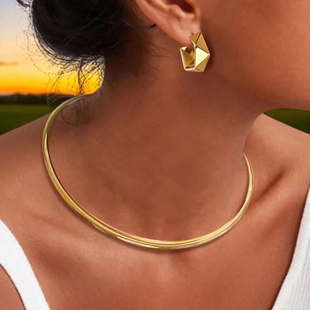 Adjustable Stainless Steel Neck Cuff for Women – Minimalist Choker ...