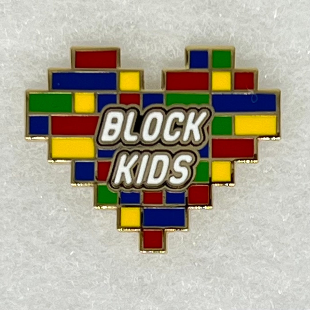 Block Kids Pin Building Blocks LEGO Inspired Building - Etsy