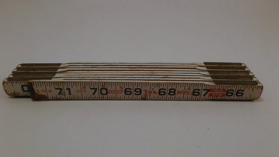 Vintage Folding Ruler Carpenters Rule White Painted Wood - Etsy