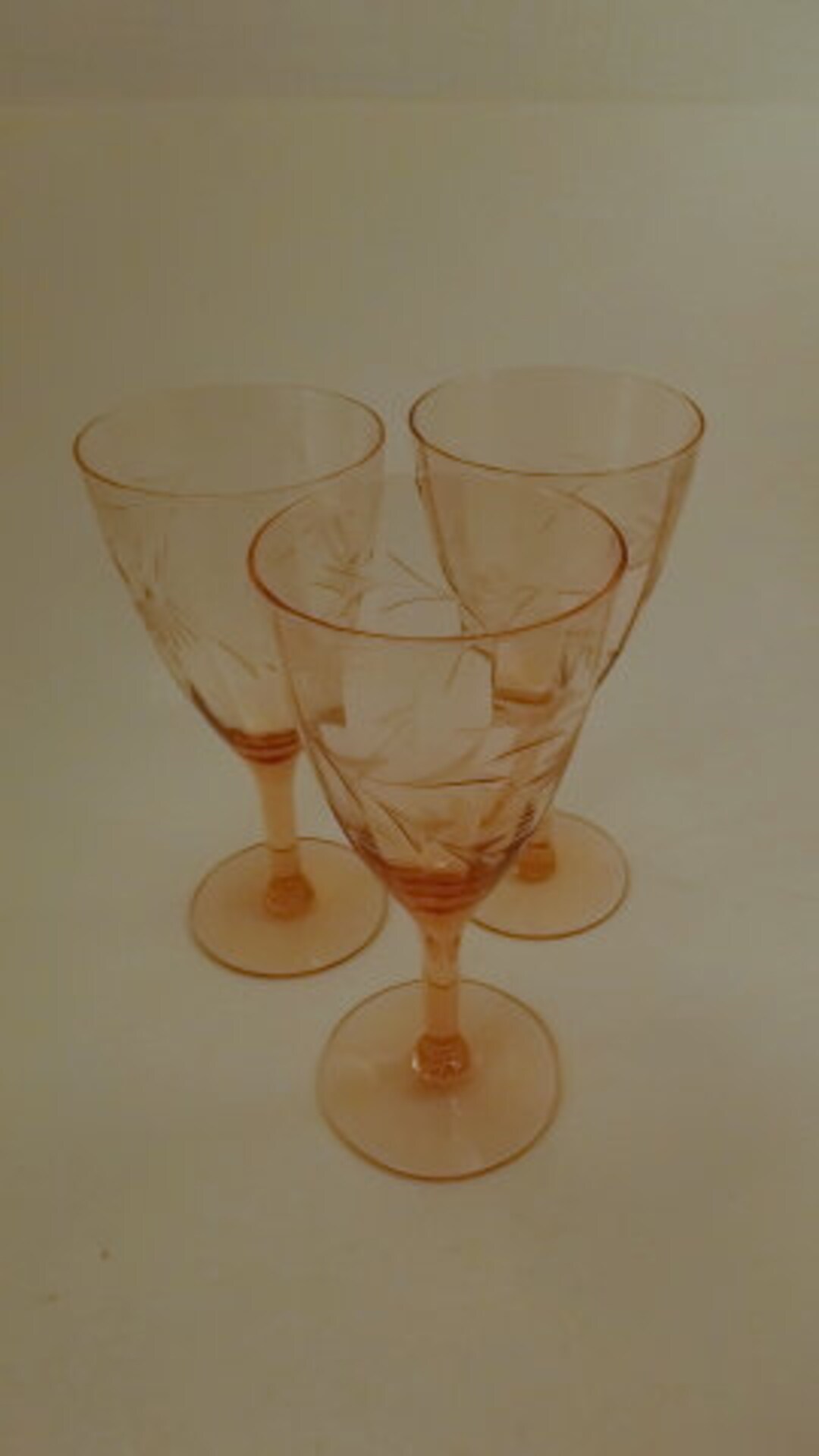Vintage Goblets, Pink Depression Glass Stemware, Pink Wine Glasses ...