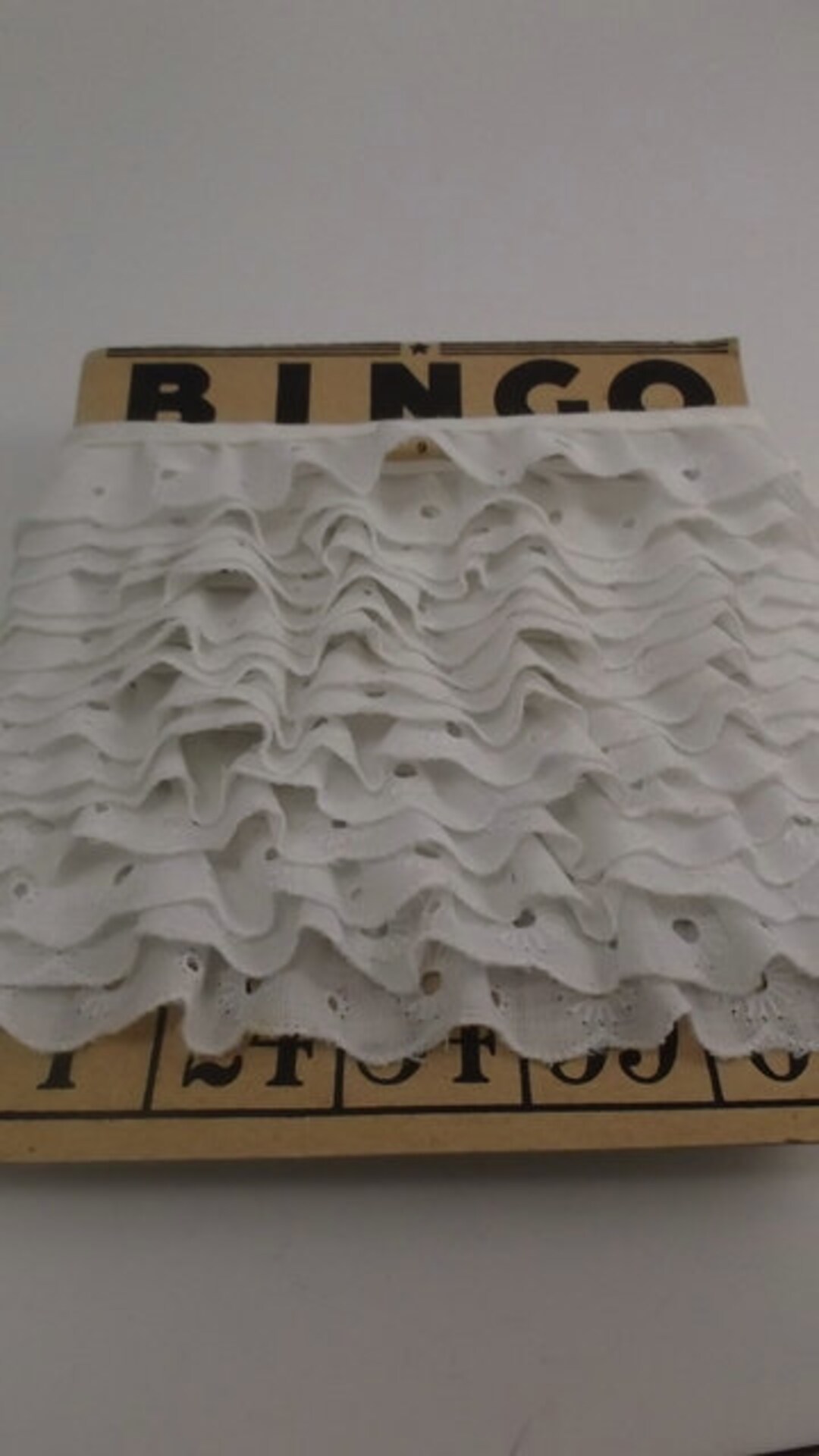 Vintage Trim, Sewing Trim, Decorative Trim, White Eyelet Ruffled Lace ...