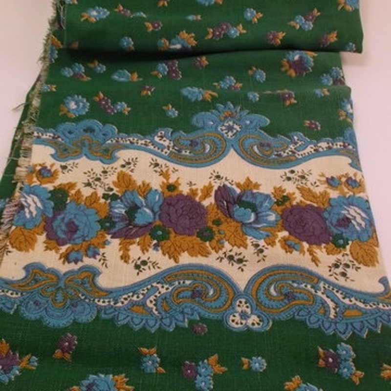 Border Print Fabric - Etsy