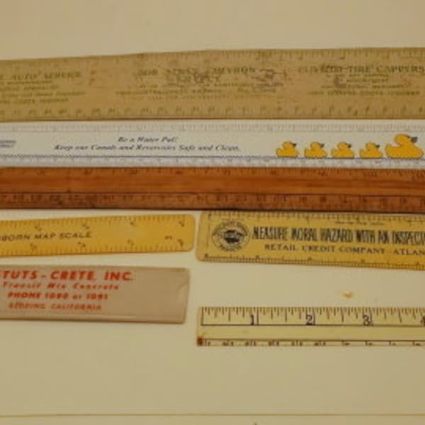 Vintage Metal Ruler - Etsy