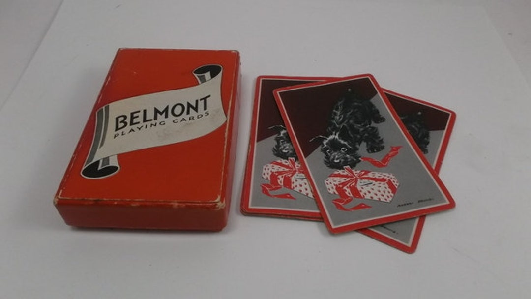 Vintage Cards, Deck of Cards, Playing Cards, Boxed Belmont Playing ...