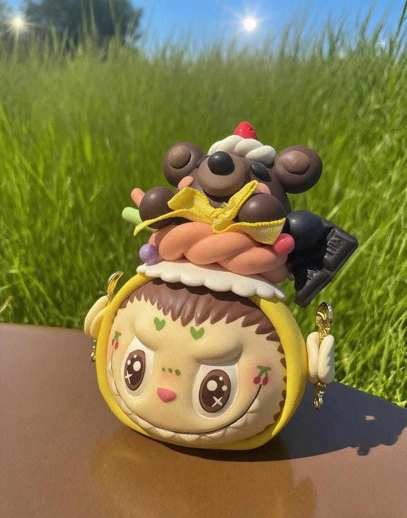 Labubu Clay，handmade Polymer Clay Sculpture，cute Art Toy，desk Decor ...