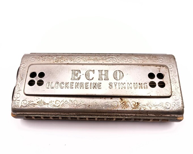 Vintage Ornate M. Hohner Echo Harp // Rusted Antique Harmonica for ...