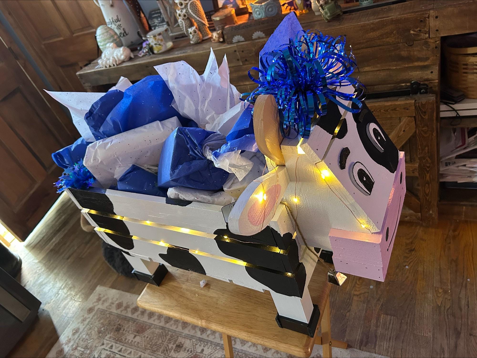 Cow Wedding Card Box – Barn Reception Centerpiece and Country Envelope ...