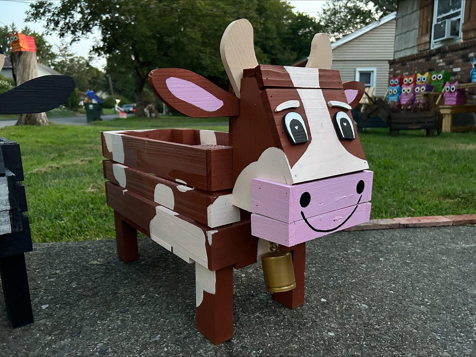 Rustic Cedar Cow Planter: Handcrafted Nursery or Wedding Decor - Etsy