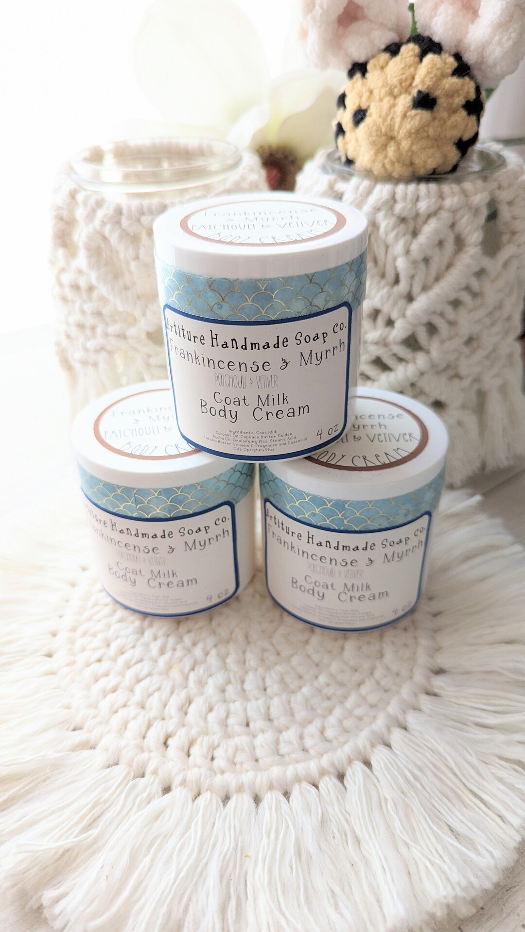 Frankincense Myrrh Patchouli Vetiver Scented Goat Milk Body Cream - Etsy