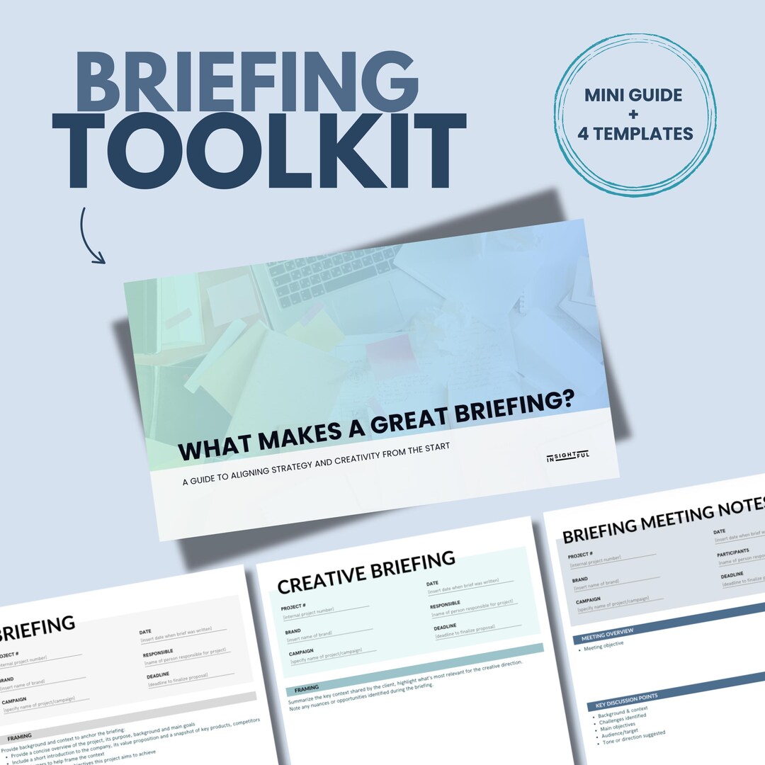 Briefing Toolkit | Creative Brief Template + Mini Guide | Marketing ...