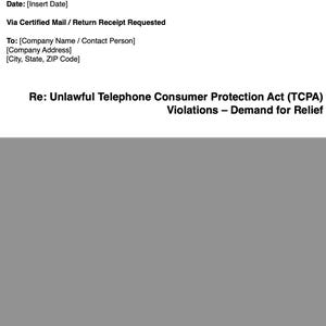 TCPA Demand Letter & Call Log Kit | Stop Robocalls and Text Harassment ...