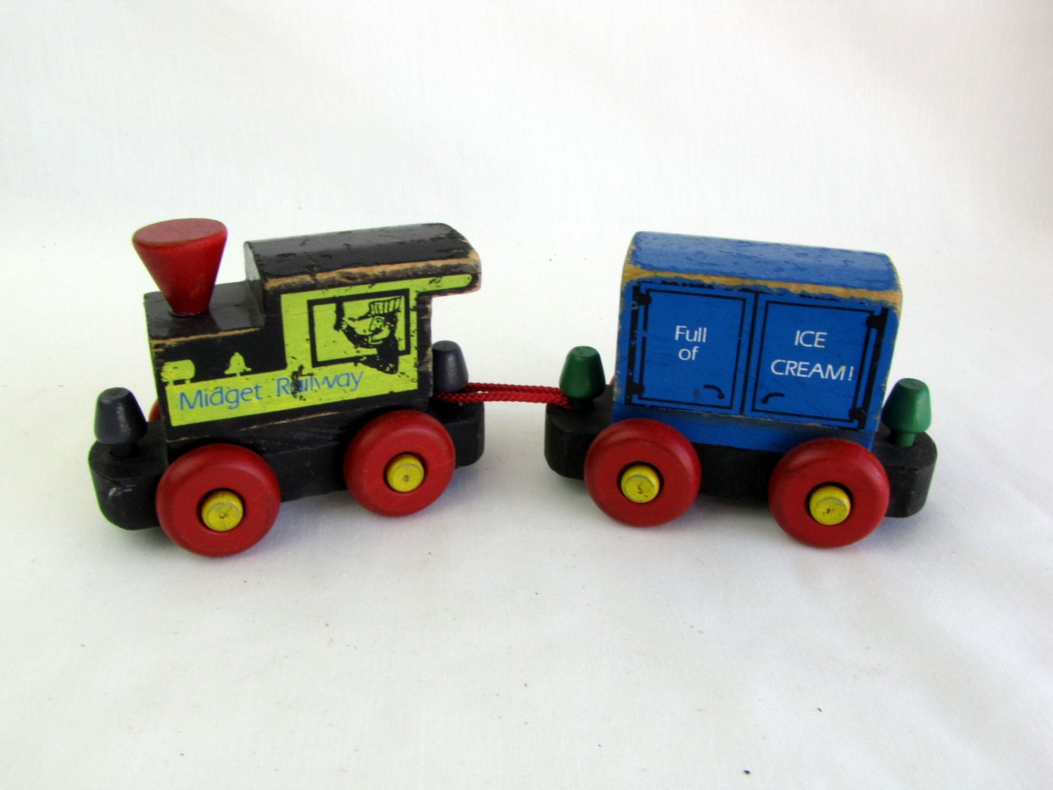 Vintage 1970s Wooden Train From Mattel 2 Piece Set - Etsy