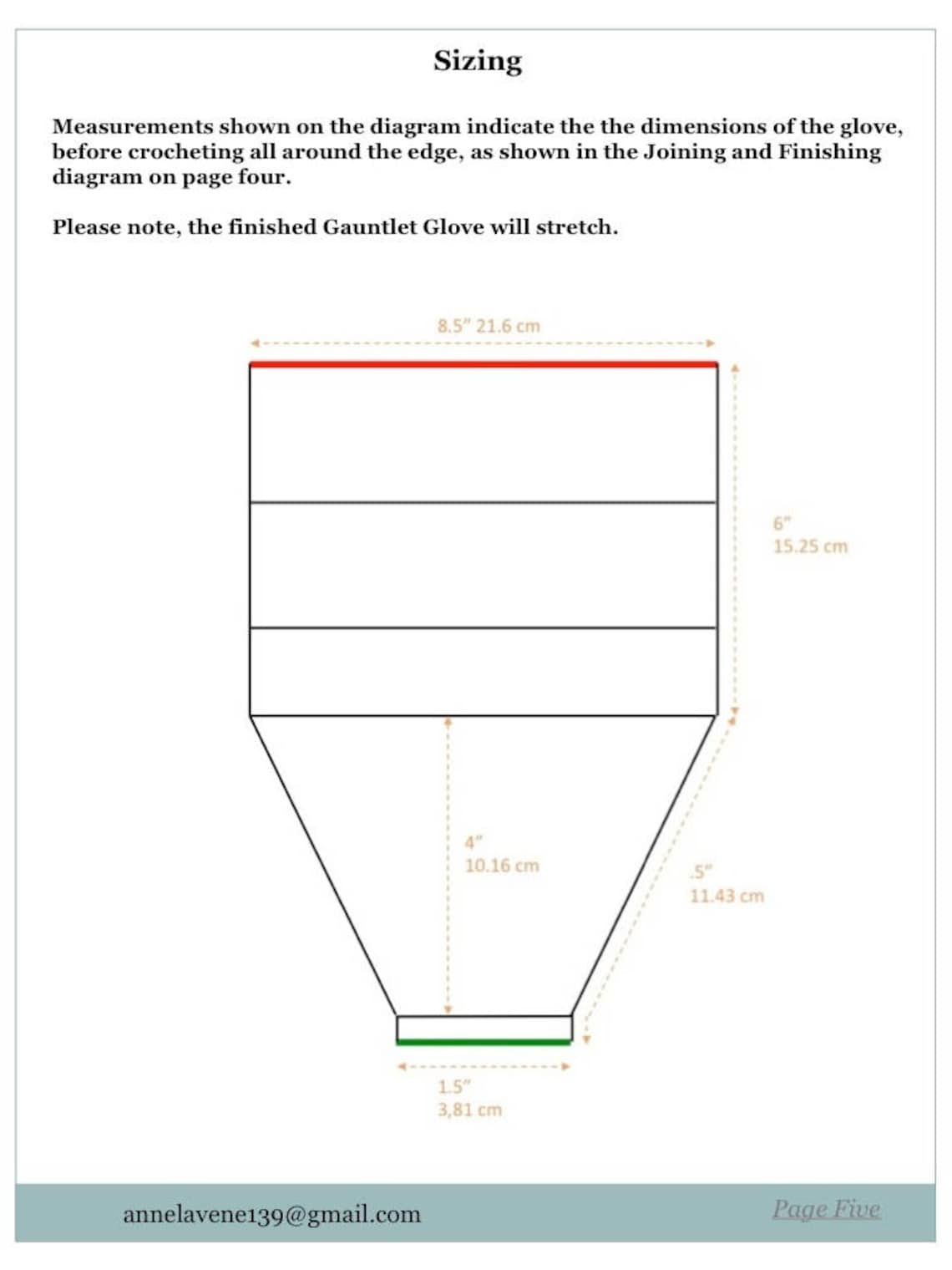 Gauntlet Glove Pattern 15. - Etsy UK