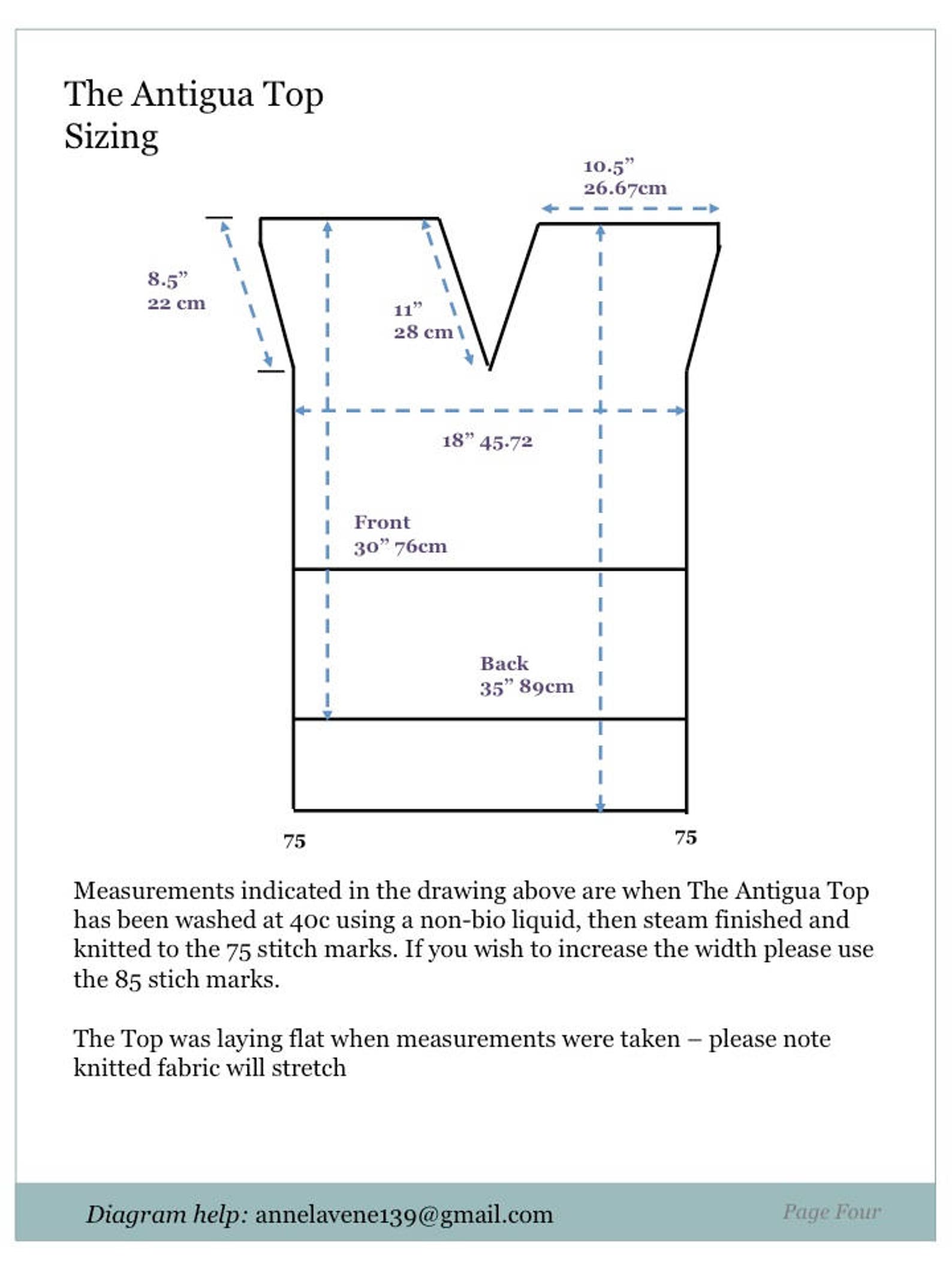 Pattern 14 / Antigua Top Pattern Machine Knitting Pattern - Etsy