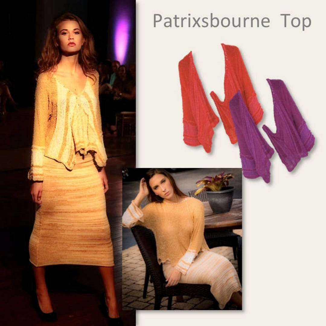 Pattern 2/ Patrixbourne Top. Machine Knitting Pattern. - Etsy