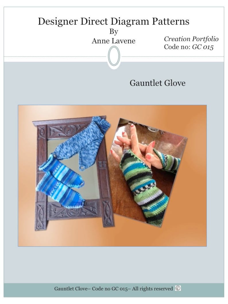 Gauntlet Glove Pattern 15. - Etsy UK