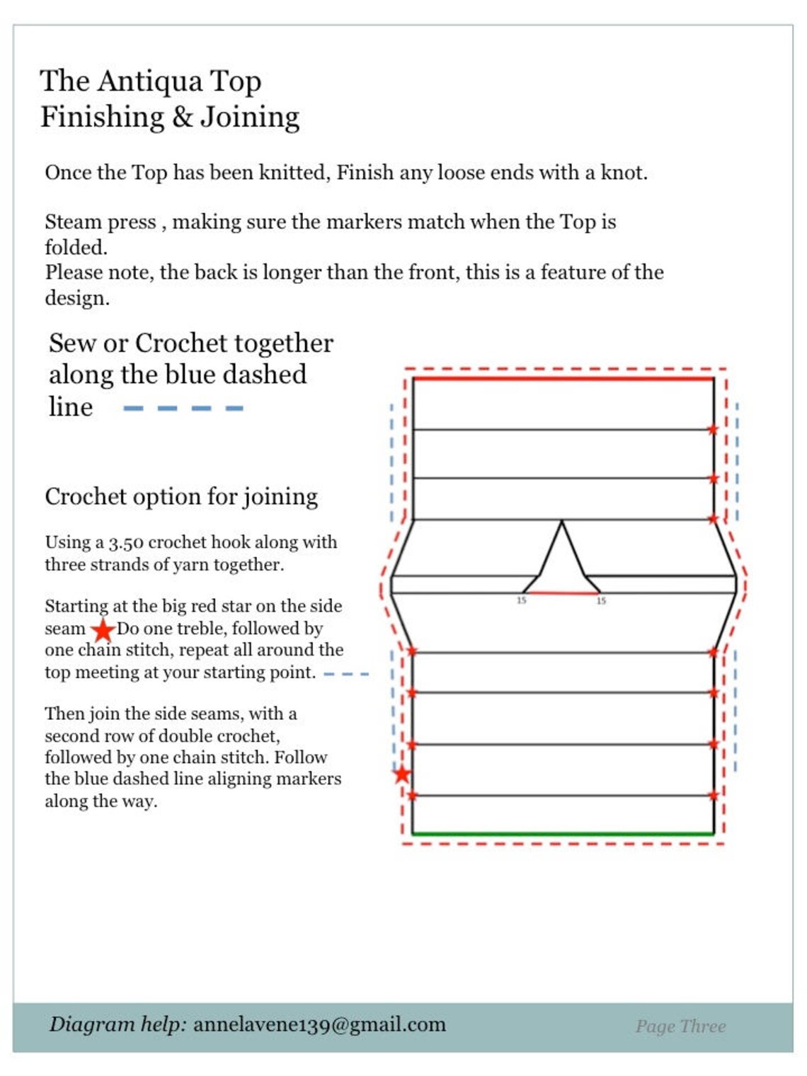 Pattern 14 / Antigua Top Pattern Machine Knitting Pattern - Etsy