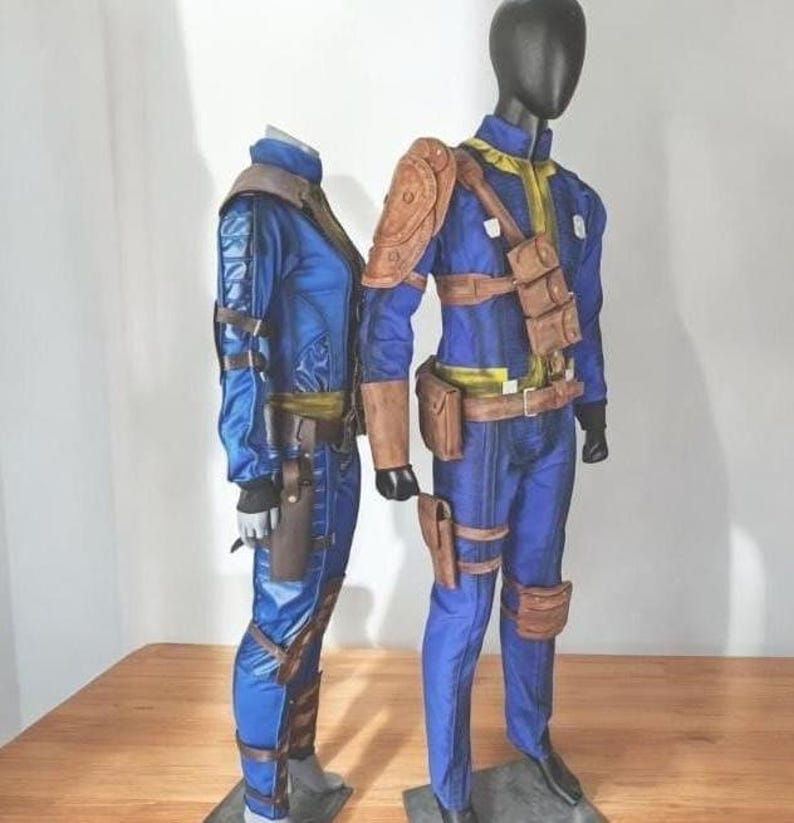 Fallout Vault Suit Cosplay Costume Set – Blue & Yellow Jumpsuit With ...