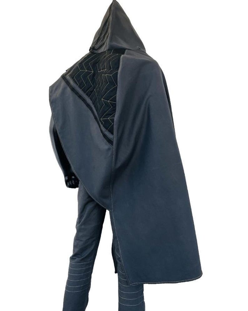 Futuristic Asymmetric Cloak | Dark Sci-fi Shoulder Wrap Cape for ...