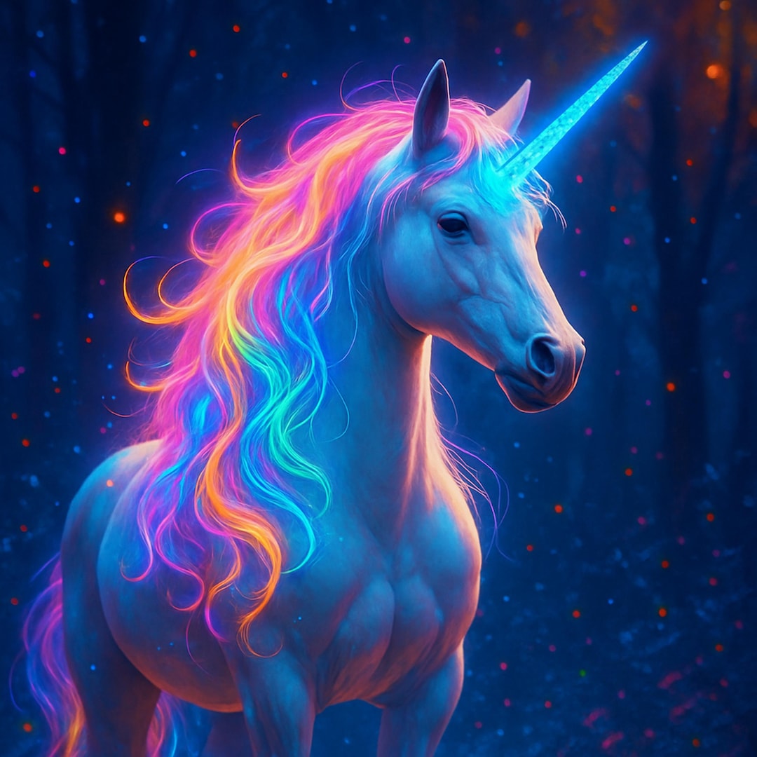 Prism Glow Guardian Digital Download | Rainbow Mane Unicorn (1 Size) - Etsy