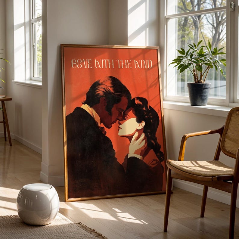 Gone With the Wind Poster | Classic Movie Wall Art | Romantic ...