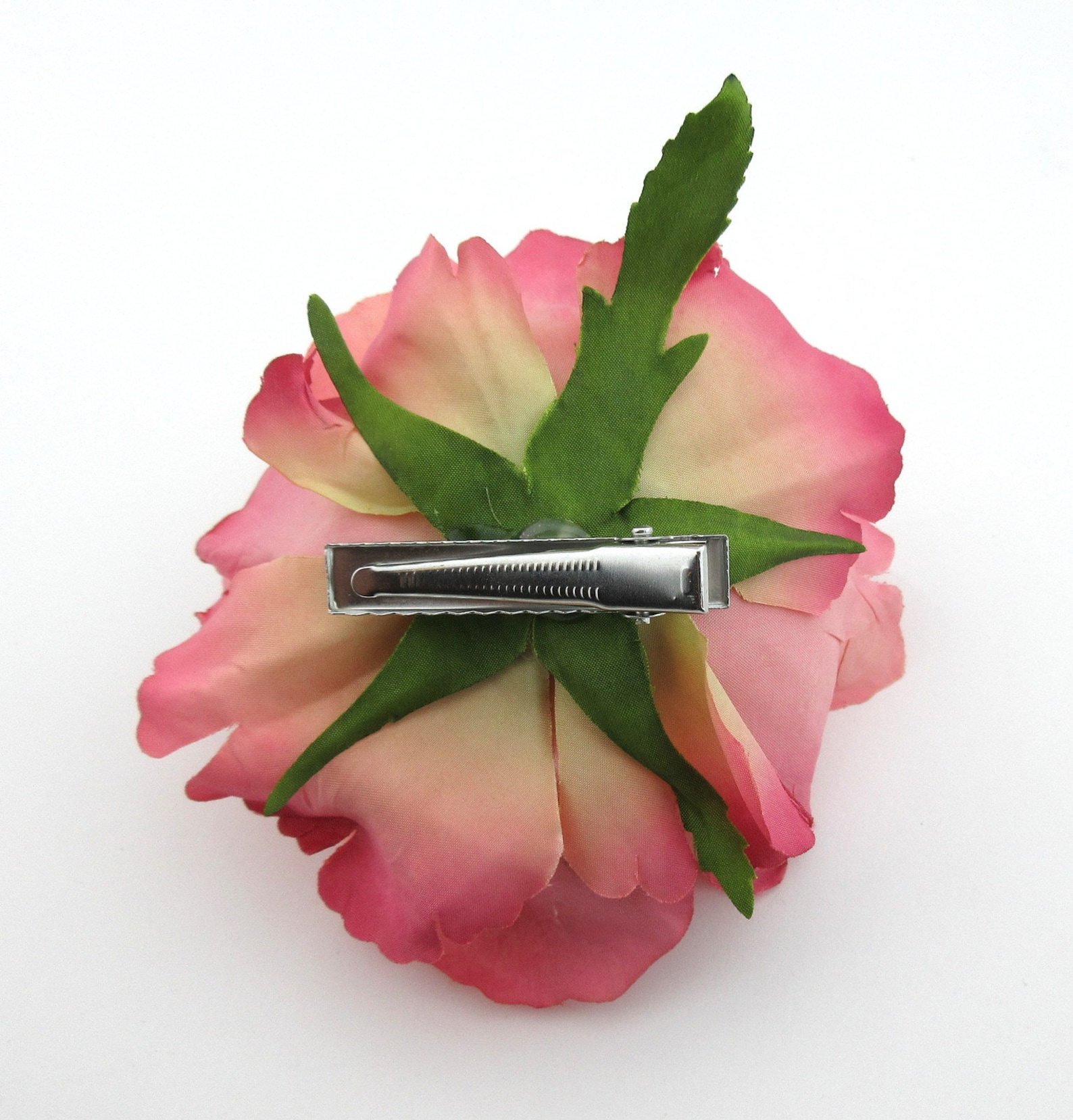 4" Dusty Pink Bourbon Rose Silk Flower Hair Clip - Etsy