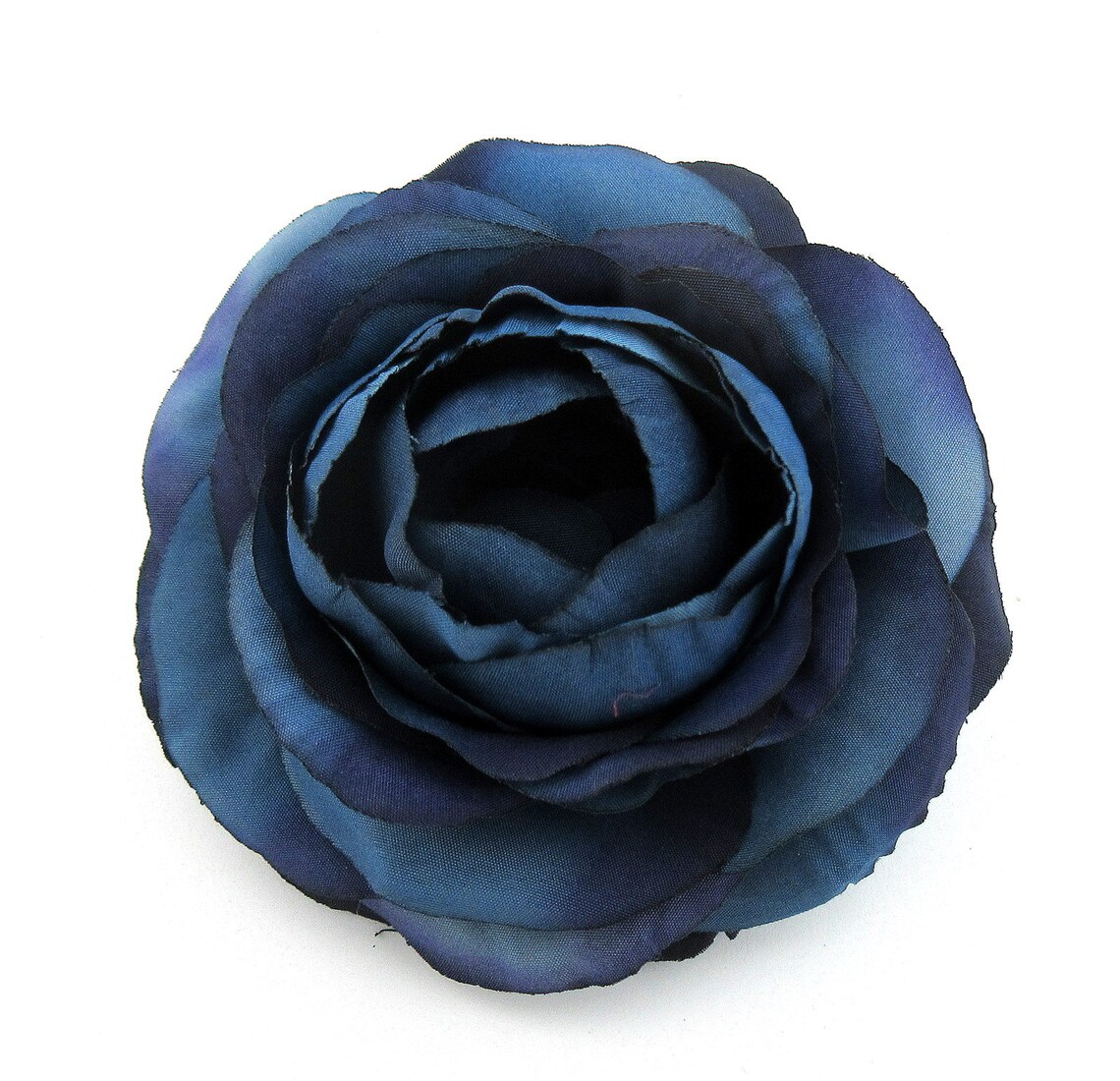 3.5 Navy Blue Ranunculus Silk Flower Brooch Pin - Etsy