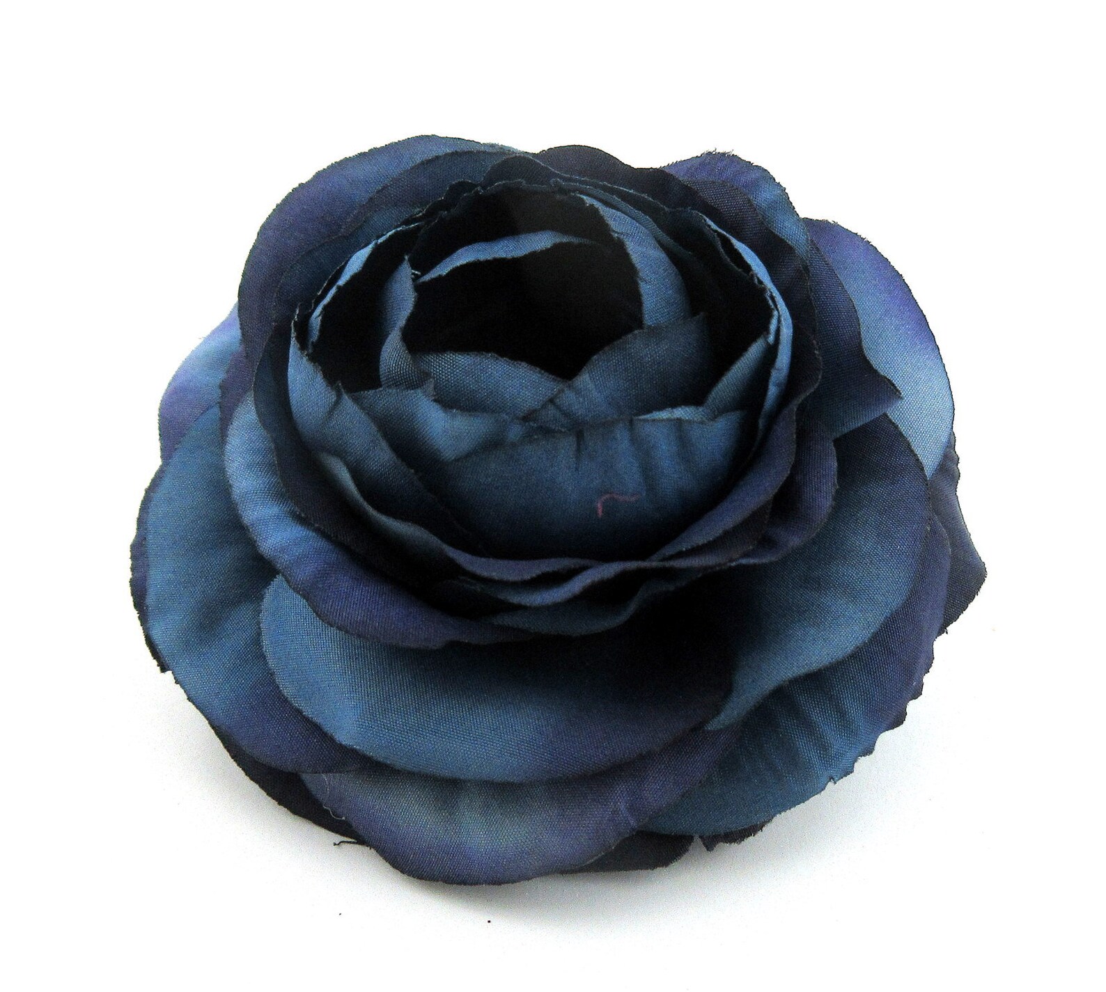 3.5 Navy Blue Ranunculus Silk Flower Brooch Pin - Etsy
