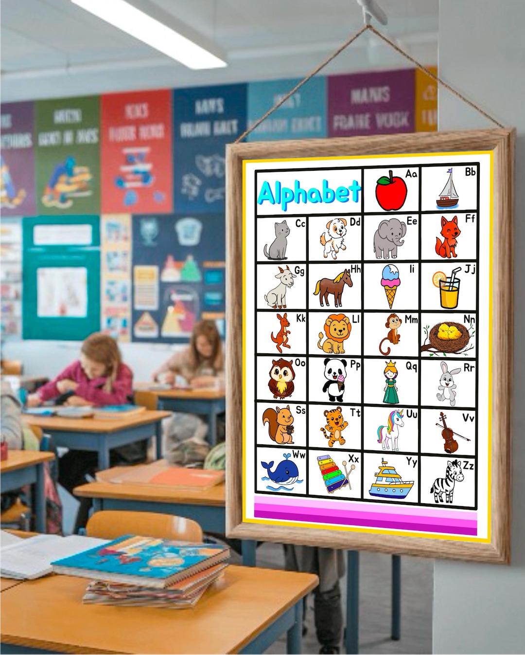 Alphabet Chart Alphabet Poster Classroom Kid's Room Decor - Etsy