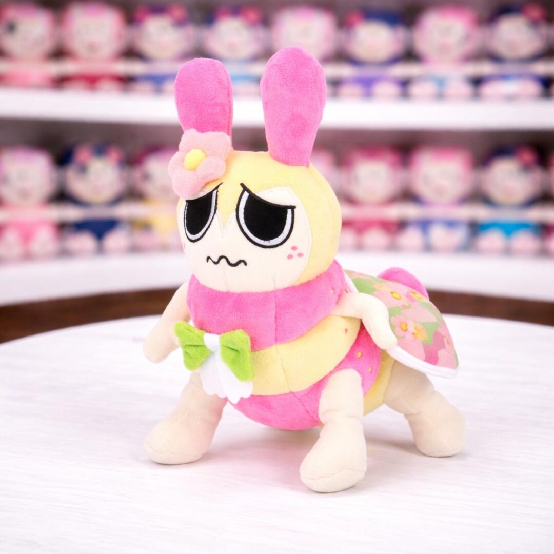 Squirm Dandy’s World Worm Plush Cute Pink Bug Plushie Soft Stuffed ...