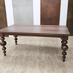 Black Walnut Dining Table, Four Legged Table - Etsy