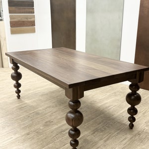 Black Walnut Dining Table, Four Legged Table - Etsy