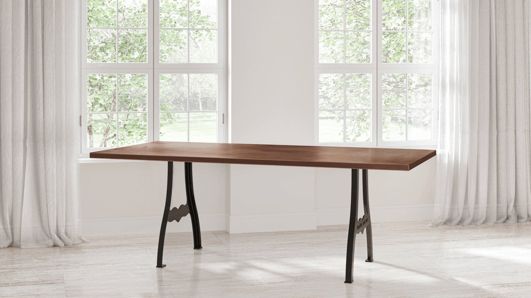 Copper Top Dining Table, Copper Table With Metal Legs, Copper Table ...